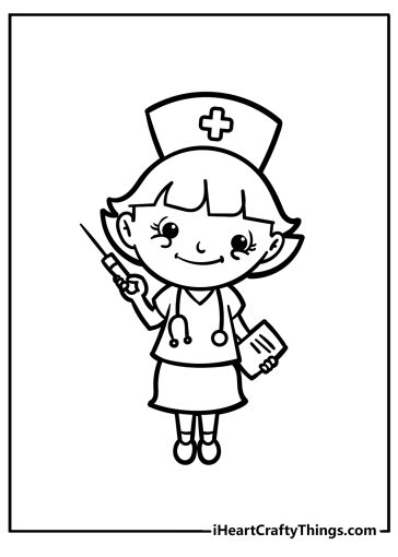 25 Nurse Coloring Pages (100% Free Printables)