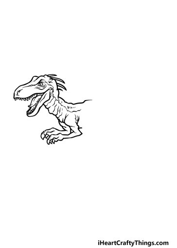 Raptor Drawing - How To Draw A Raptor Step By Step