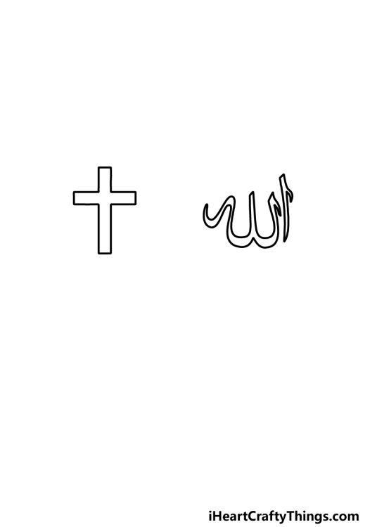 Religious Symbols Drawing - How To Draw Religious Symbols Step By Step