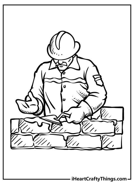 15 Free Construction Coloring Pages (Easy PDF Printables)