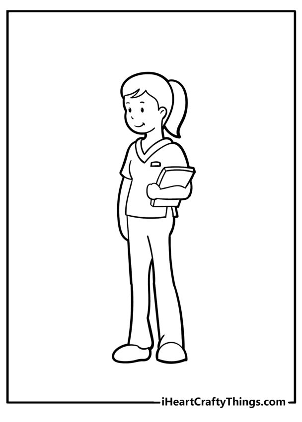 25 Nurse Coloring Pages (100% Free Printables)