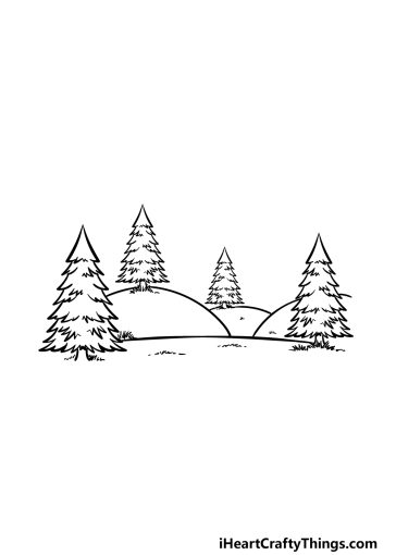Hill Drawing - How To Draw A Hill Step By Step