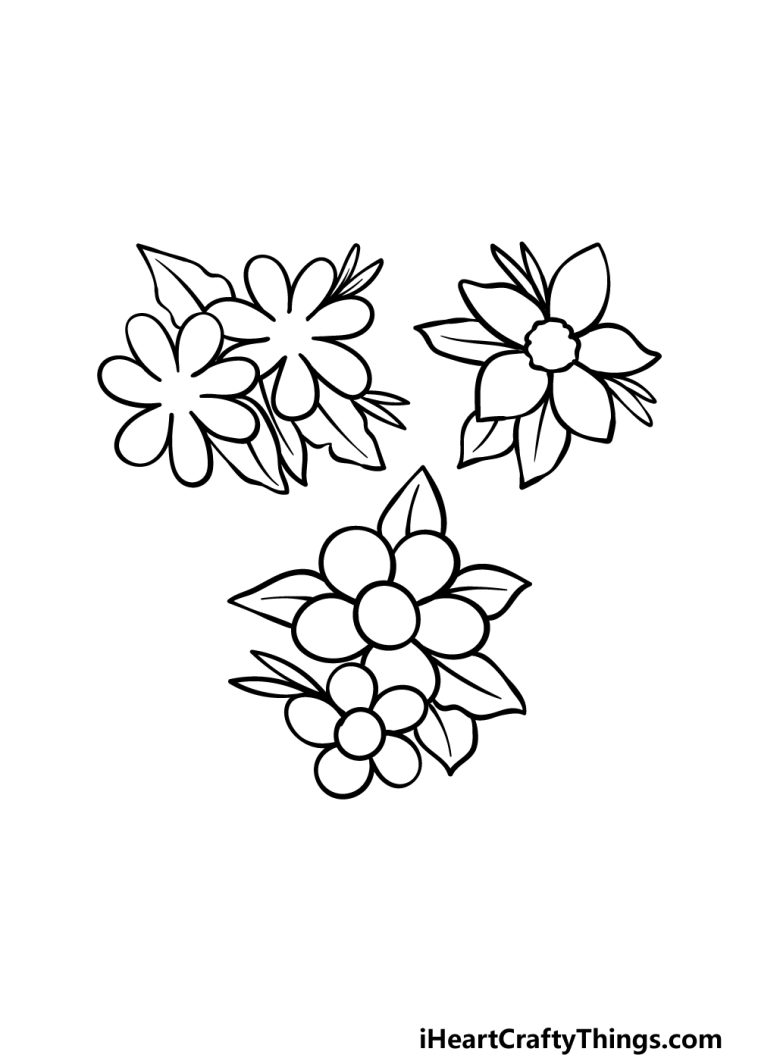 Spring Flowers Drawing - How To Draw Spring Flowers Step By Step