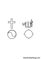 Religious Symbols Drawing - How To Draw Religious Symbols Step By Step