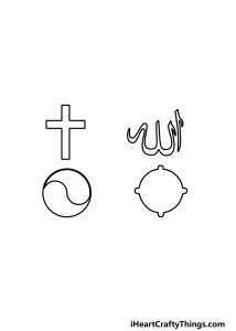 Religious Symbols Drawing - How To Draw Religious Symbols Step By Step