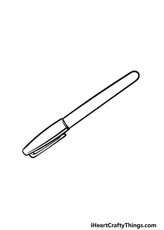 Sharpie Drawing - How To Draw A Sharpie Step By Step