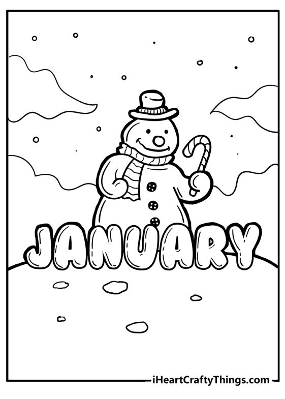 January Coloring Pages (100% Free Printables)
