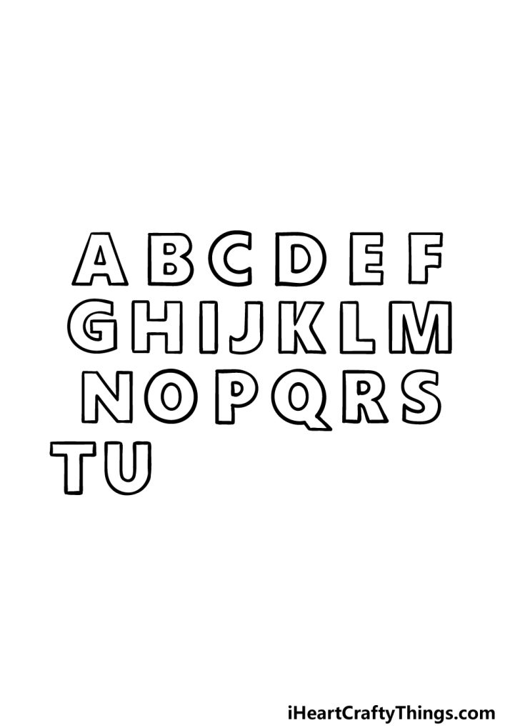 Alphabet Drawing - How To Draw The Alphabet Step By Step