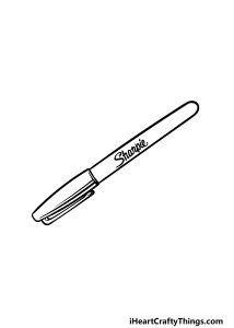 Sharpie Drawing - How To Draw A Sharpie Step By Step
