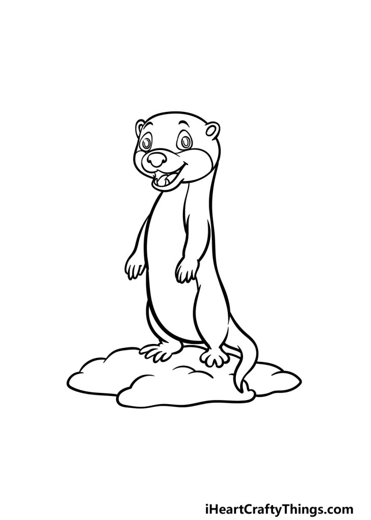 Sea Otter Drawing - How To Draw A Sea Otter Step By Step