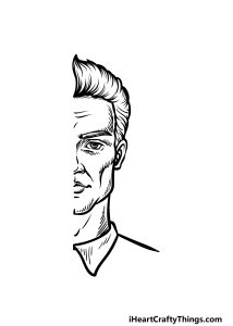 Half Face Drawing - How To Draw A Half Face Step By Step