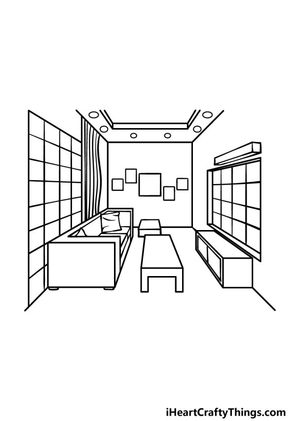 Room Perspective Drawing - How To Draw A Room Perspective Step By Step