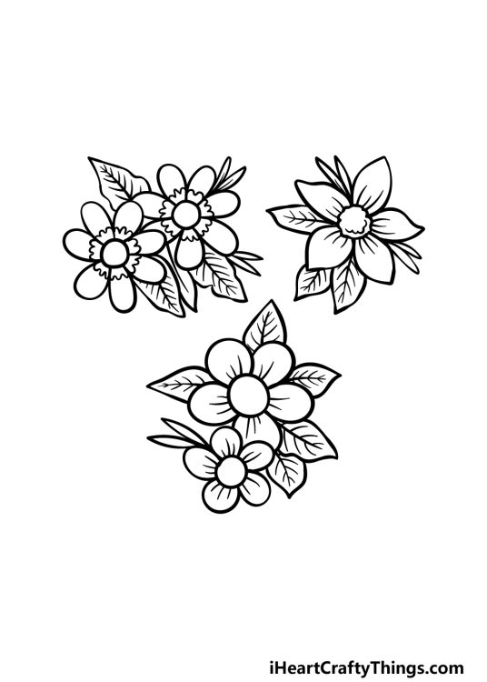 Spring Flowers Drawing - How To Draw Spring Flowers Step By Step