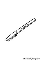 Sharpie Drawing - How To Draw A Sharpie Step By Step