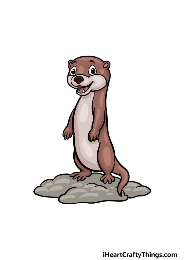 Sea Otter Drawing - How To Draw A Sea Otter Step By Step