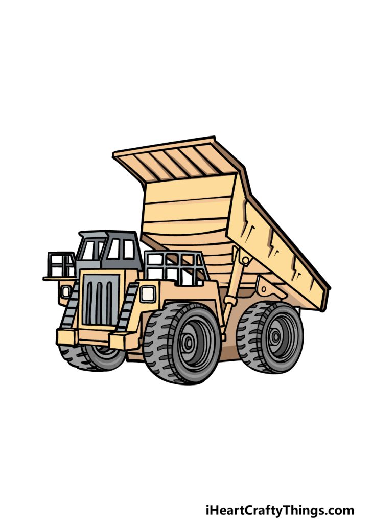 Dump Truck Drawing - How To Draw A Dump Truck Step By Step