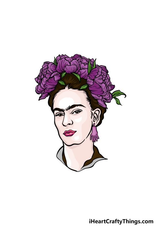 Frida Kahlo Drawing - How To Draw Frida Kahlo Step By Step