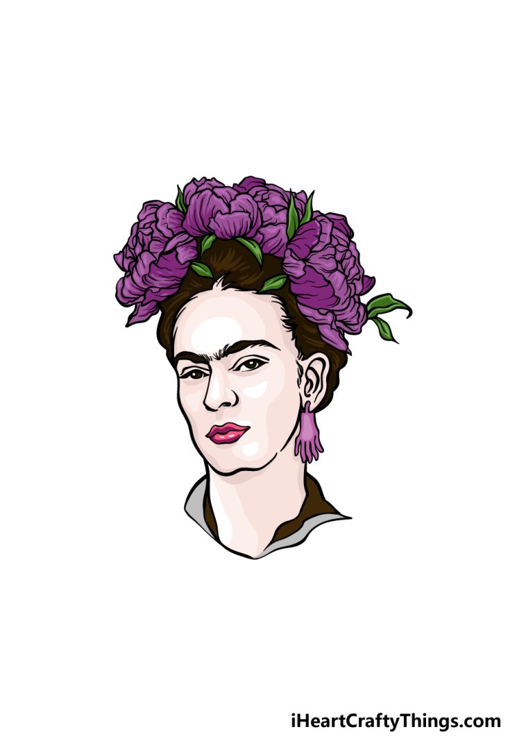 Frida Kahlo Drawing - How To Draw Frida Kahlo Step By Step