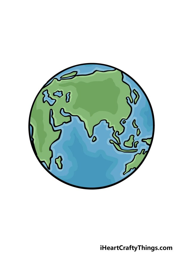 Earth Drawing - How To Draw The Earth Step By Step