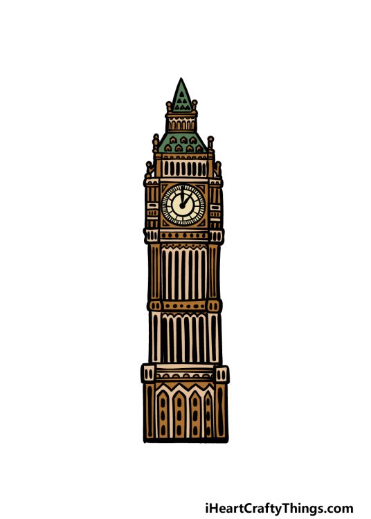Big Ben Drawing - How To Draw Big Ben Step By Step
