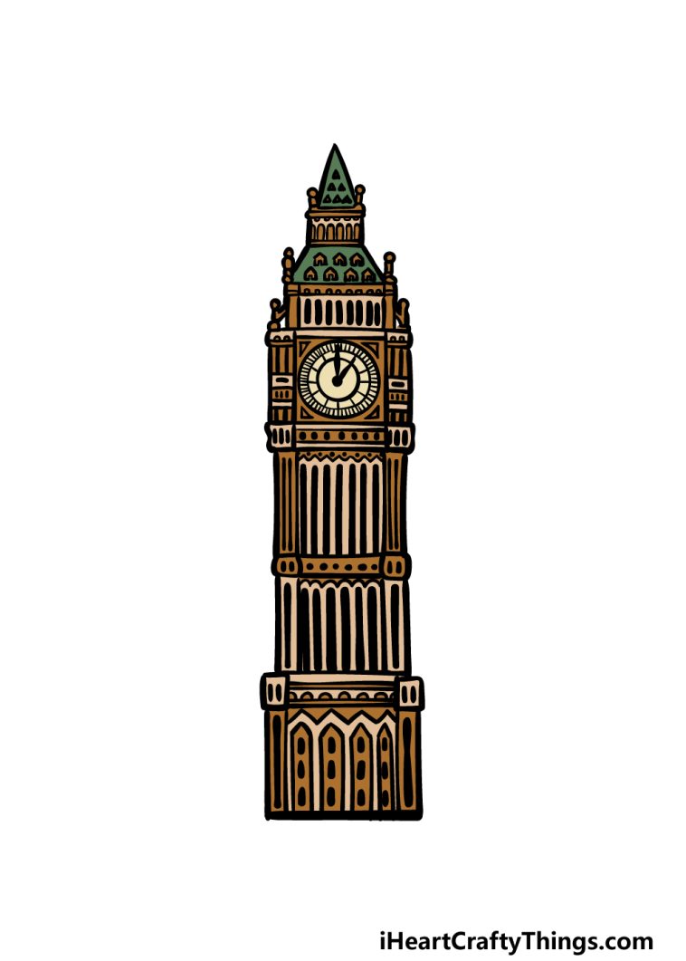 Big Ben Drawing - How To Draw Big Ben Step By Step