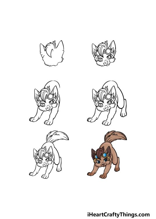 Anime Dog Drawing - How To Draw Anime Dog Step By Step