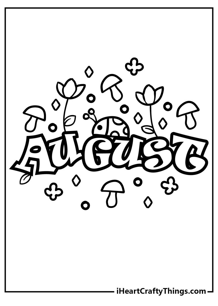 August Coloring Pages: 36 Free PDF To Remember The Summer