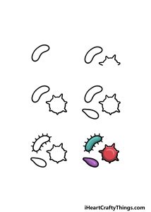Bacteria Drawing - How To Draw Bacteria Step By Step