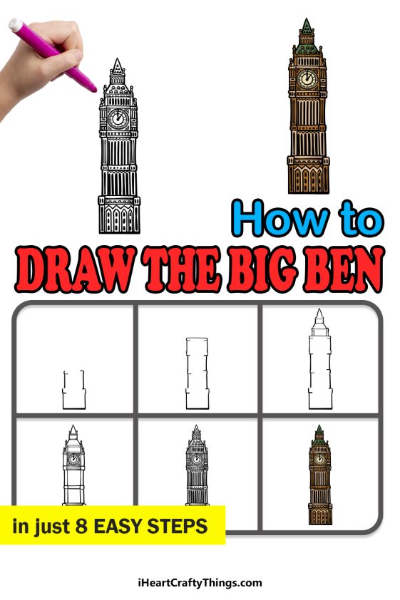 Big Ben Drawing - How To Draw Big Ben Step By Step