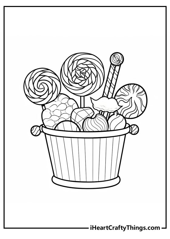15 Candy Coloring Pages (100% Free Printables)