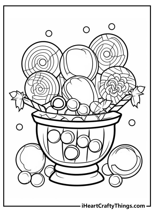 34 Free Candy Coloring Pages (Sweet Printable PDF Sheets)