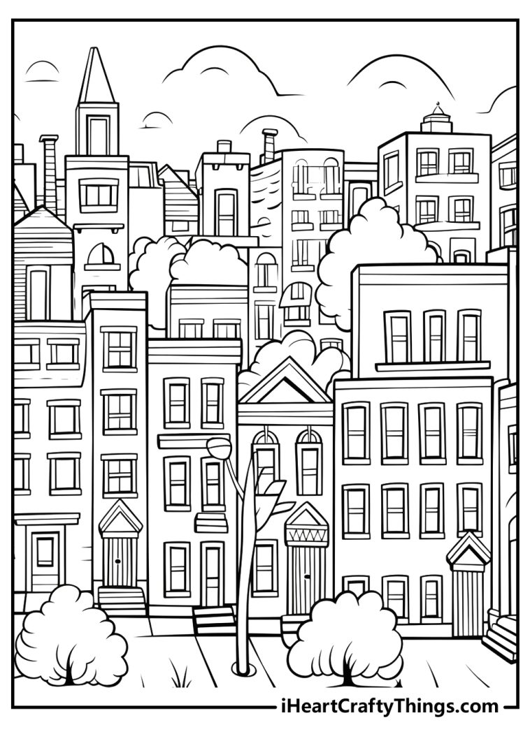 City Coloring Pages (100% Free Printables)