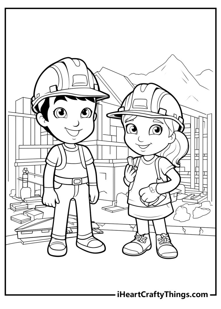 15 Construction Coloring Pages (100% Free Printables)
