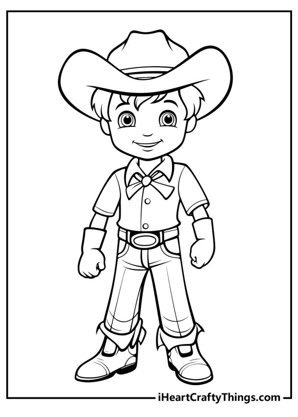 35 Cowboy Coloring Pages (100% Free Printables)