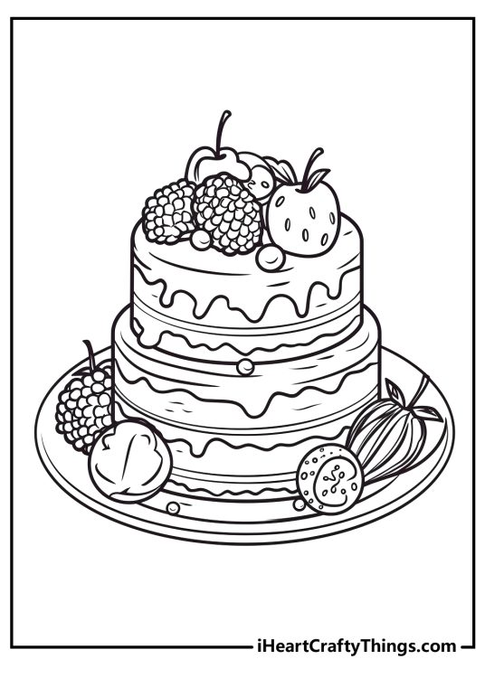 Dessert Coloring Pages (100% Free Printables)