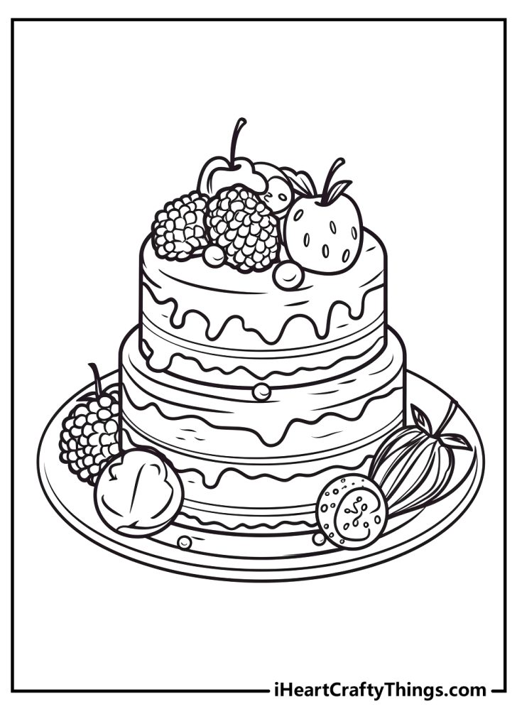 Dessert Coloring Pages (100% Free Printables)