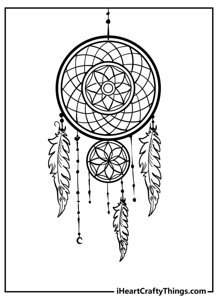 Dream Catcher Coloring Pages (100% Free Printables)