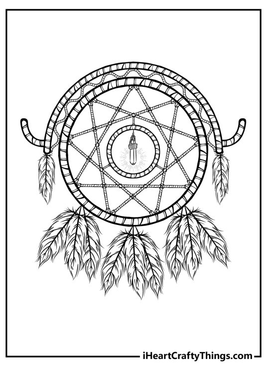 Dream Catcher Coloring Pages (15+ Free PDF Printables)