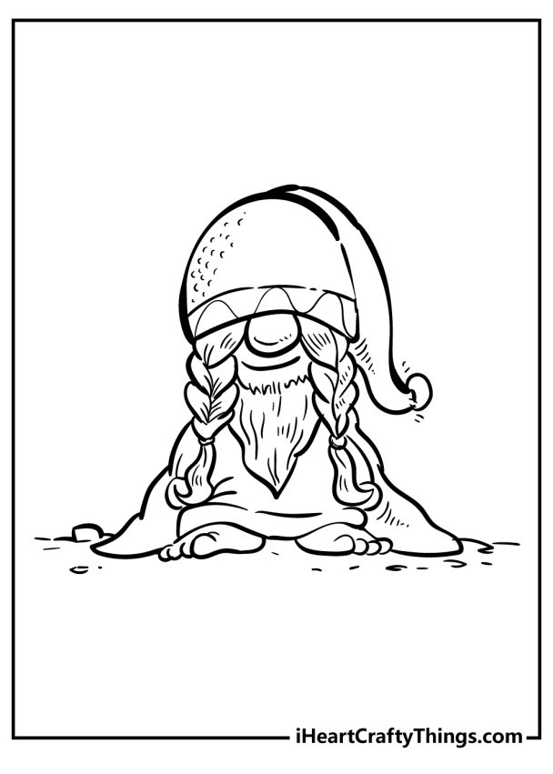 30 Gnomes Coloring Pages (100% Free Printables)