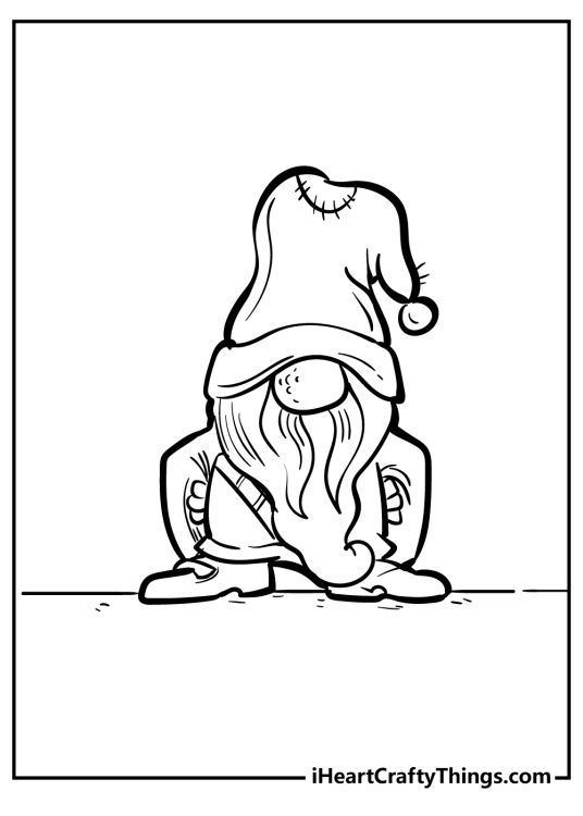 30 Gnomes Coloring Pages (100% Free Printables)