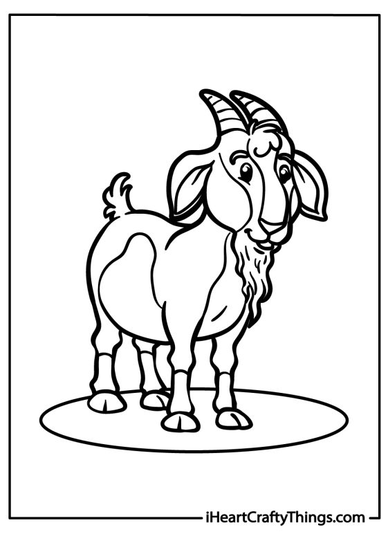 15 Goat Coloring Pages (100% Free Printables)