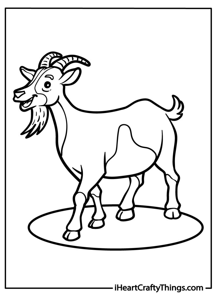 15 Goat Coloring Pages (100% Free Printables)