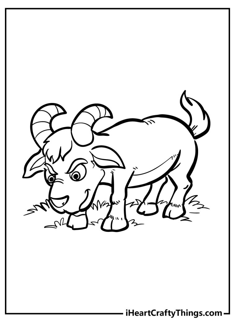 Goat Coloring Pages (100% Free Printables)