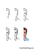 Half Face Drawing - How To Draw A Half Face Step By Step