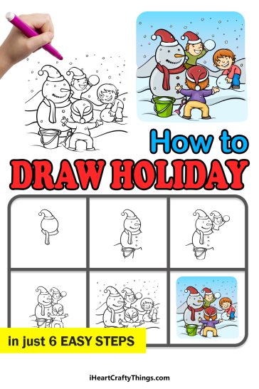 Holiday Drawing - How To Draw A Holiday Step By Step