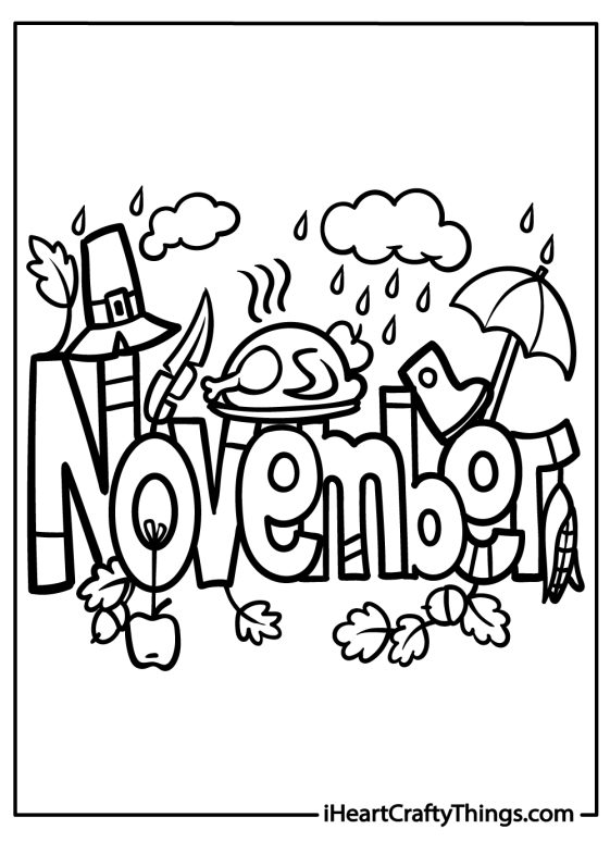 November Coloring Pages (100% Free Printables)