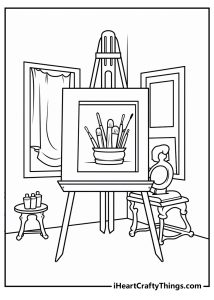 Painting Coloring Pages (100% Free Printables)