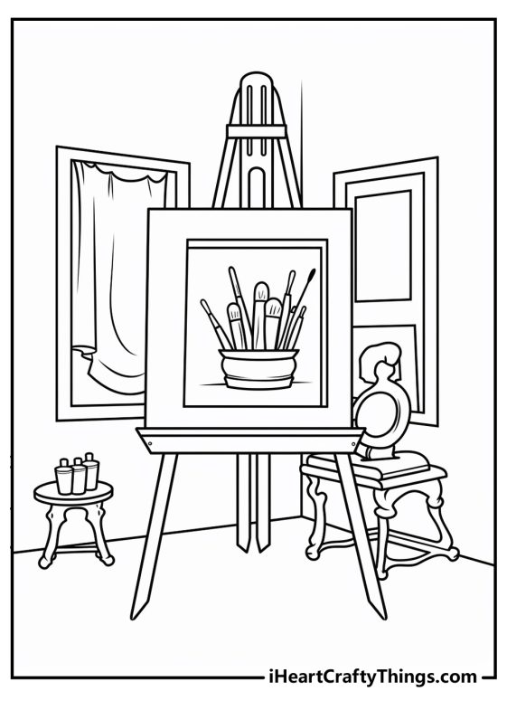Painting Coloring Pages (100% Free Printables)