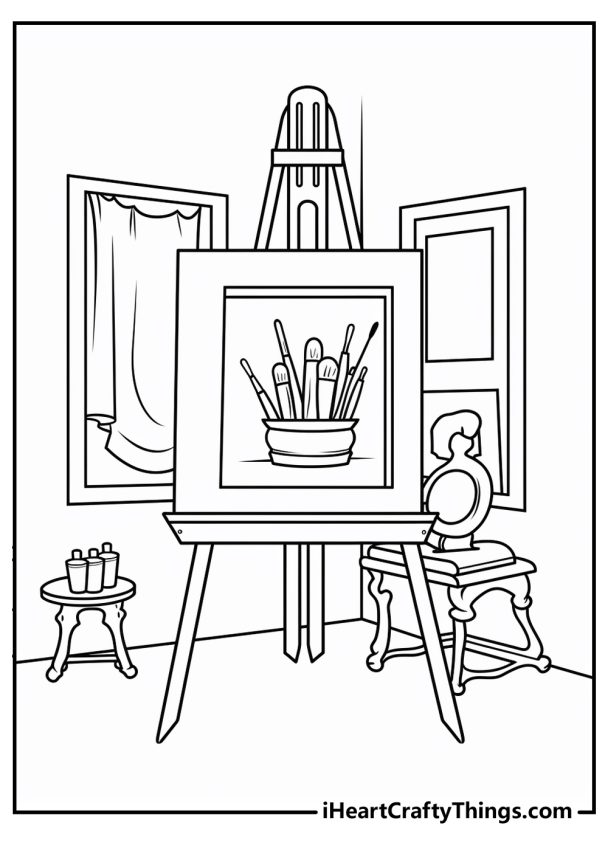 Painting Coloring Pages (100% Free Printables)
