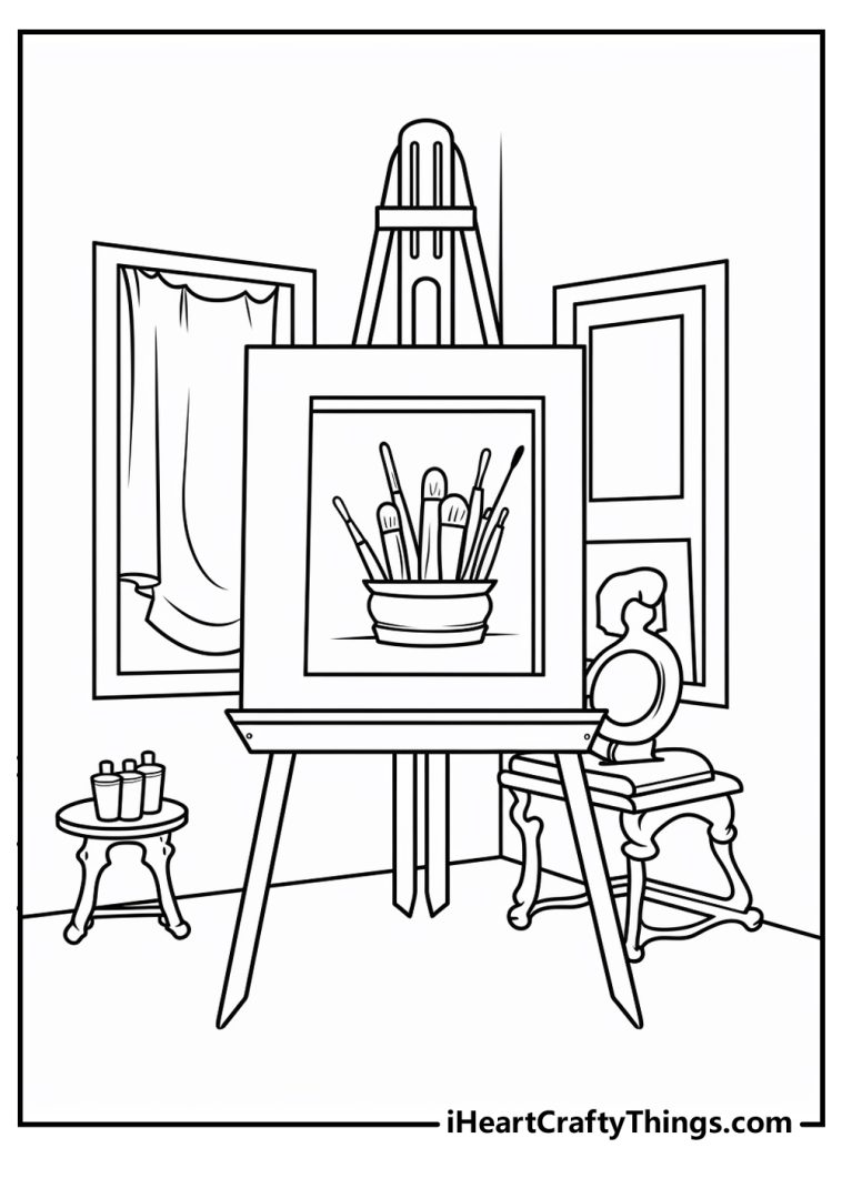 Painting Coloring Pages (100% Free Printables)